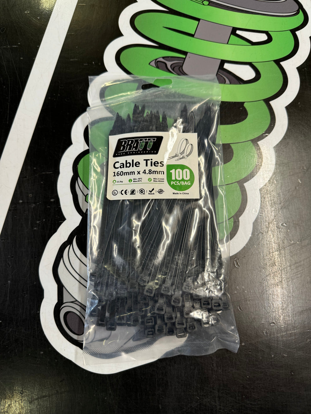 Black Cable Ties - Various Sizes (100pk) – Bratt Race Engineering and ...